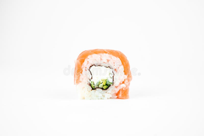 Philadelphia Maki Rolls on White Background Stock Image - Image of ...