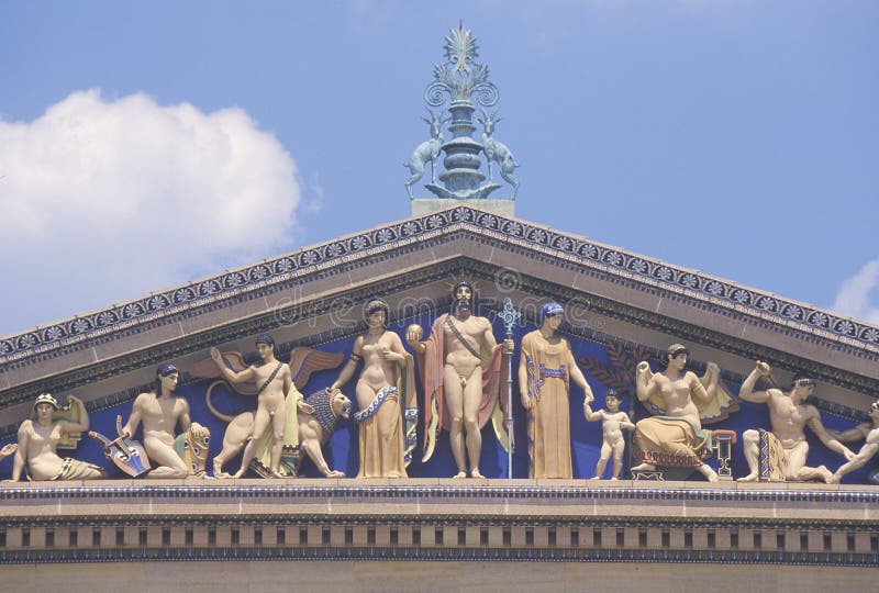 Philadelphia Museum of Art with Plaza and Fountain in Greek Revival ... Philadelphia Museum of Art with Plaza and Fountain in Greek Revival ...