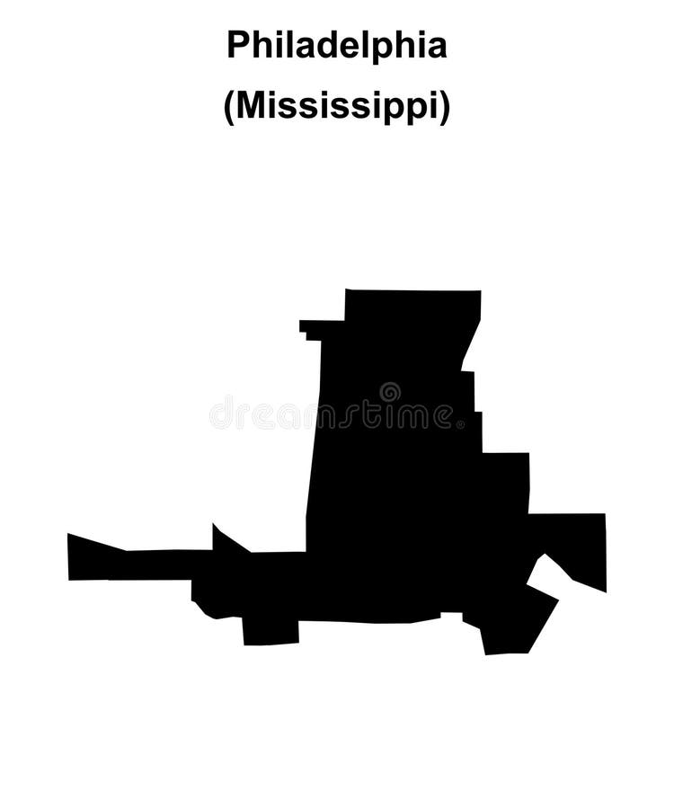 Philadelphia outline map stock illustration. Illustration of outline ...