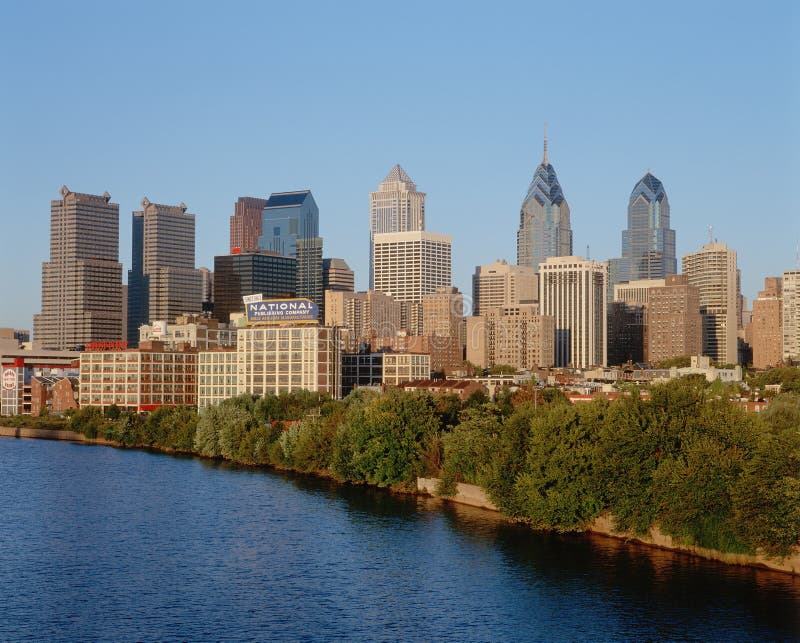 Philadelphia, PA skyline editorial photography. Image of cities - 23148877