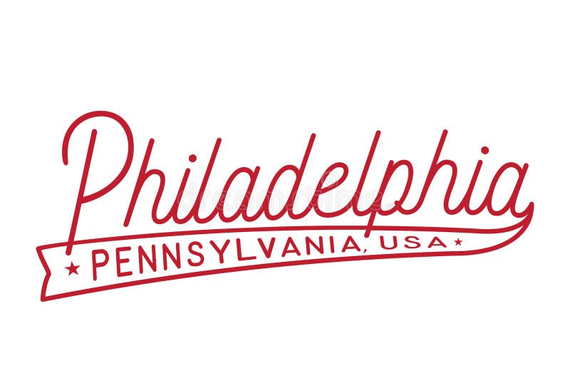 Philadelphia Typography Stock Illustrations – 211 Philadelphia ...