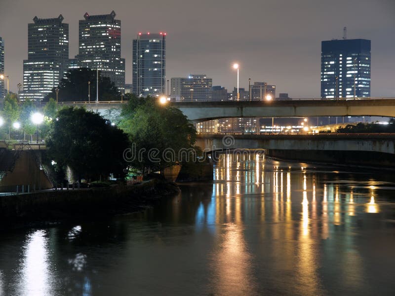 Philadelphia River Night stock image. Image of river, philadelphia ...