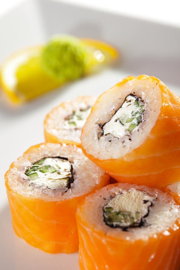 Philadelphia Roll stock image. Image of cucumber, health - 11648493