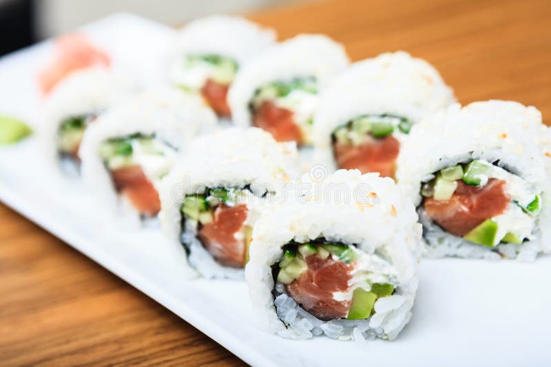 Philadelphia roll stock photo. Image of fresh, fish, delicious - 29585820