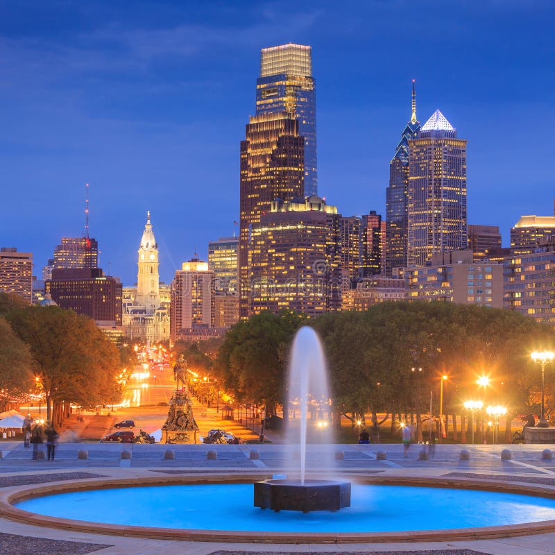 487 Philadelphia Center City Night Stock Photos - Free & Royalty-Free ...