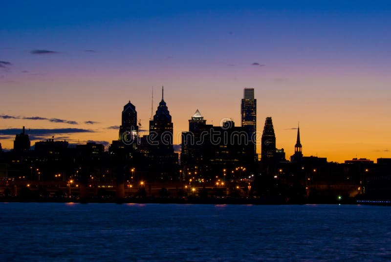 Philadelphia at Sunset stock image. Image of horizon, love - 6016237