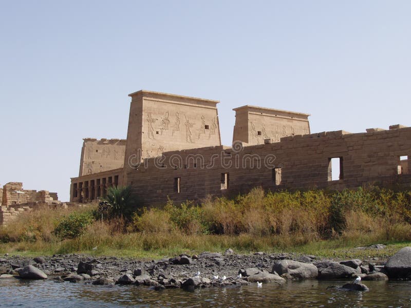 Philae Temple Aswan Egypt stock image. Image of hieroglyfic - 1413179