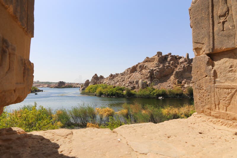 Philae Temple in Aswan, Egypt Stock Image - Image of history, fertility ...