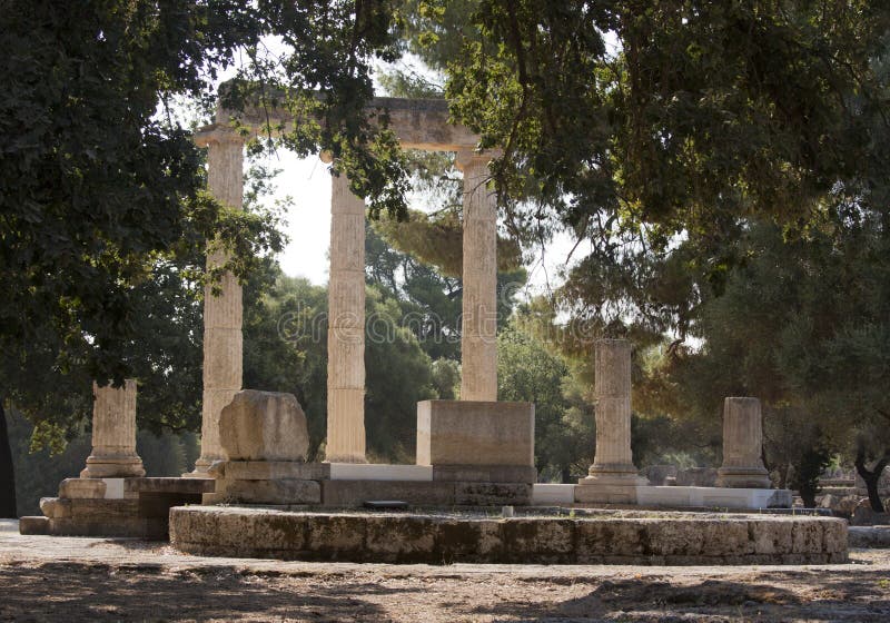 The Philippeion in the Altis of Olympia, Greece Stock Image - Image of ...