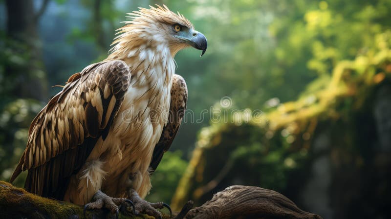 Philippine Eagle in Nature Side View. Philippine Eagle Rare Bird in the ...