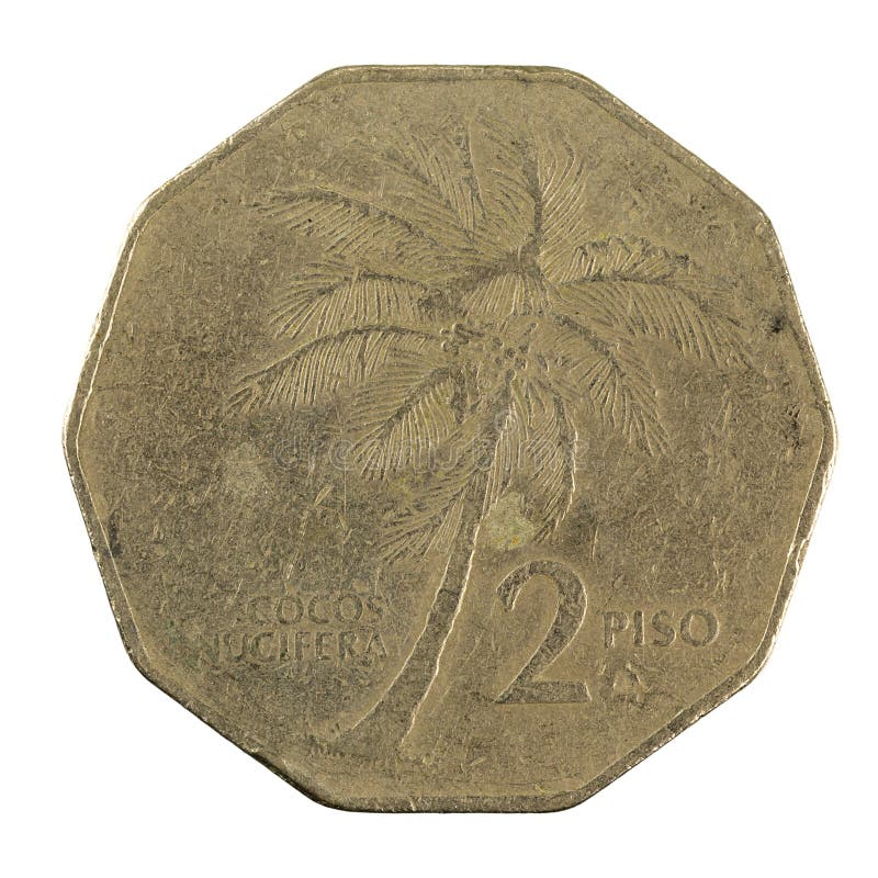 1 Philippine Peso Coin 1978 Reverse Isolated on White Background Stock ...