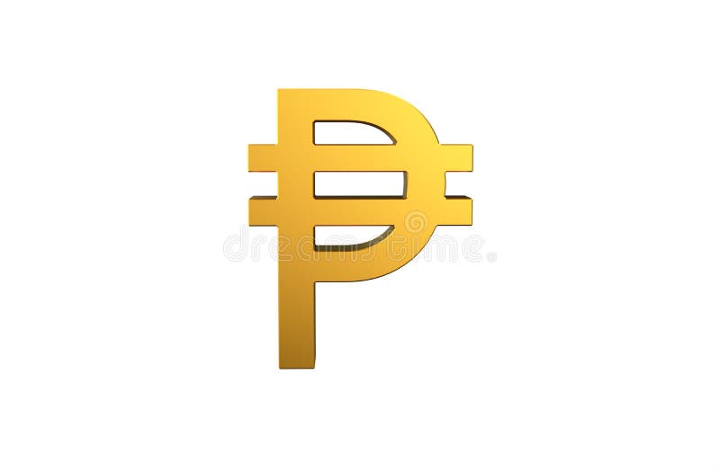 Philippine Peso Currency Symbol on Gold Coin Flat Style Stock Vector ...