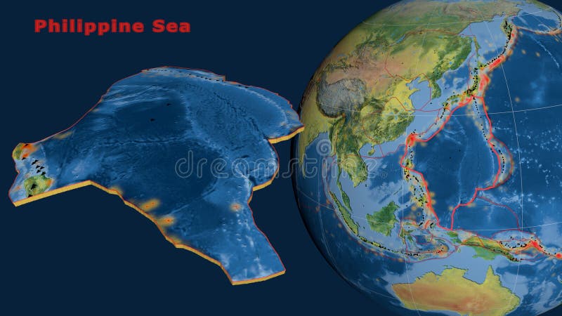 Philippine Sea Plate Described and Presented - Topographic Stock ...