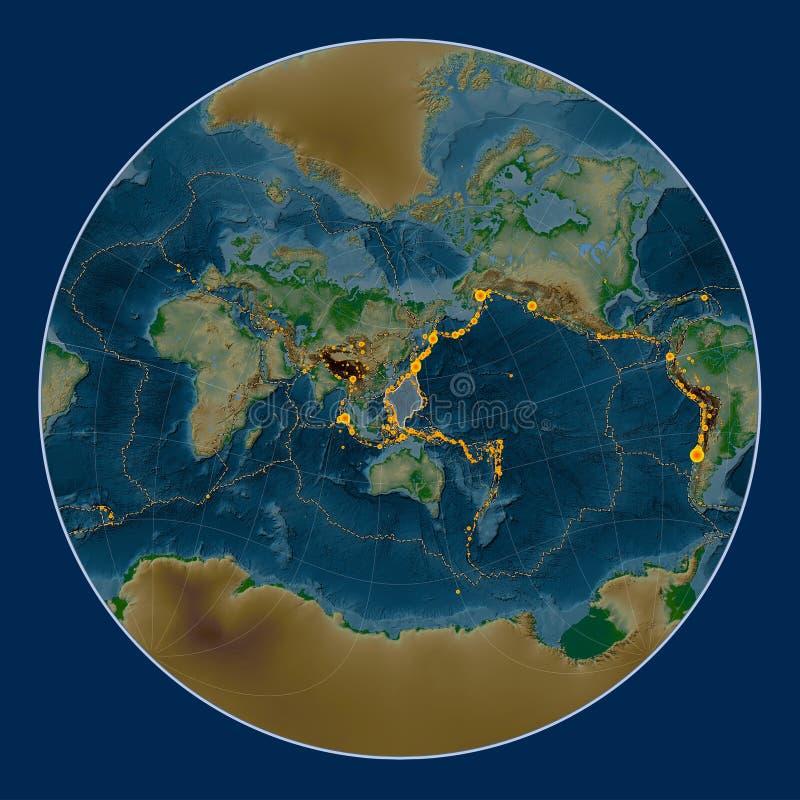 Philippine Sea Tectonic Plate. Physical. Lagrange Oblique. Earth Stock ...
