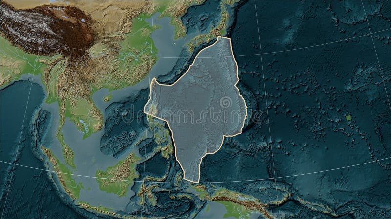 Philippine Sea Tectonic Plate. Wiki Map Stock Illustration ...