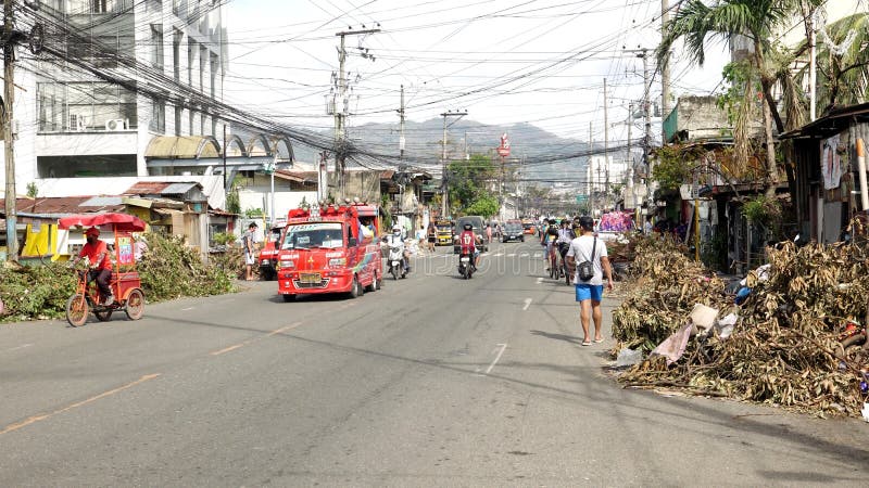 A Philippine Street after Typhoon Damage Editorial Photography - Image ...