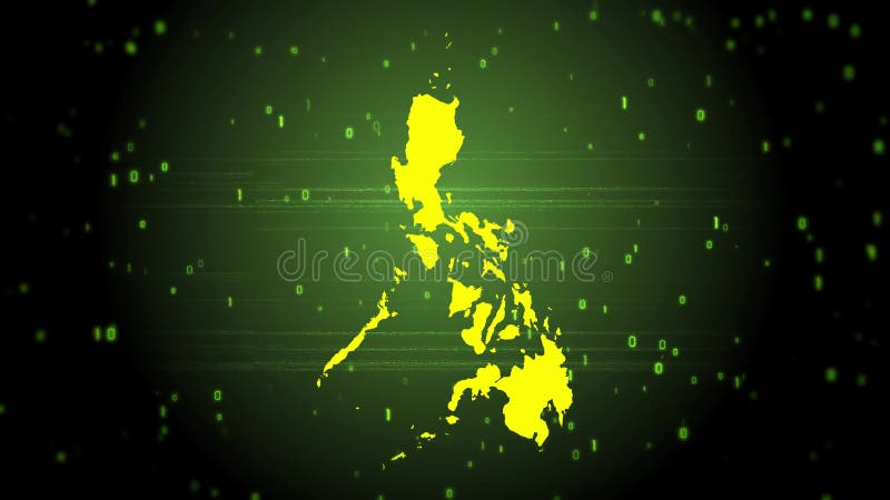 Philippines Country Map with Zoom in Realistic Clouds Fly through ...