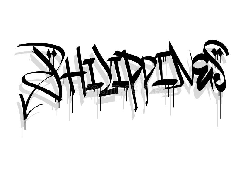 Basic RGB PHILIPPINES Country Graffiti Tag Style Stock Vector ...