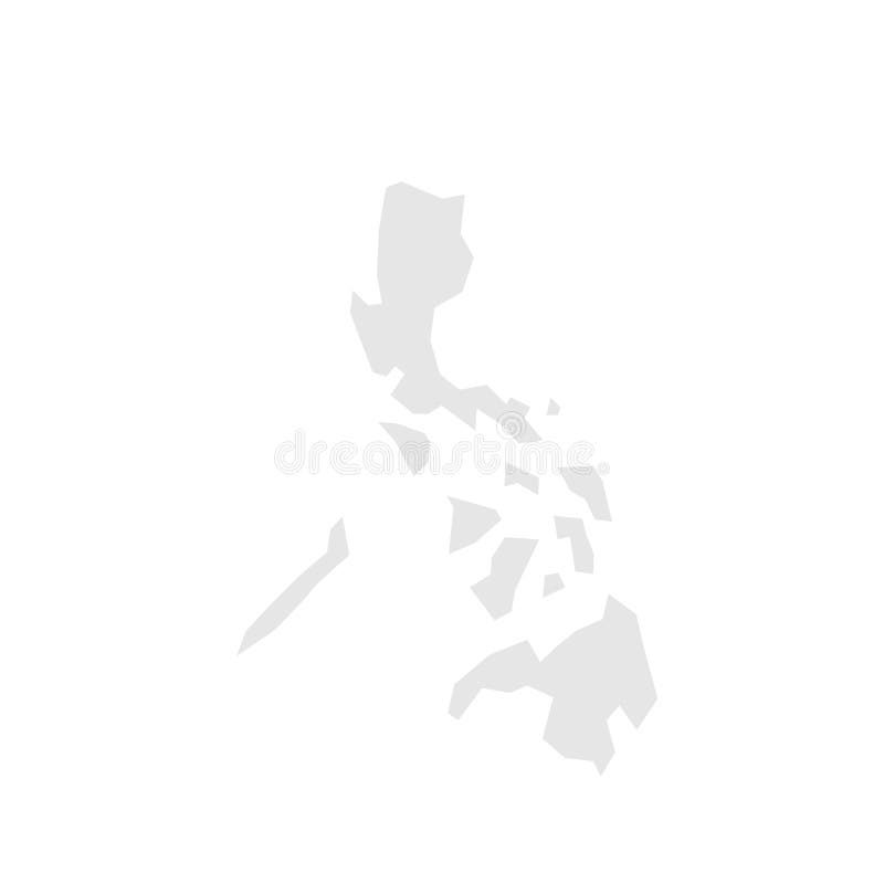 Philippines Vector Country Map Thin Outline Icon Stock Vector ...