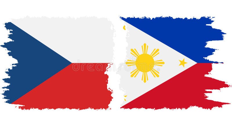 Philippines and Czech Grunge Flags Connection Vector Stock Vector ...
