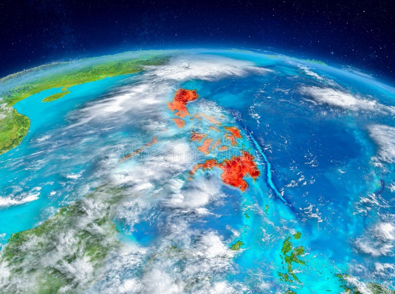 Philippines on Earth stock illustration. Illustration of country ...