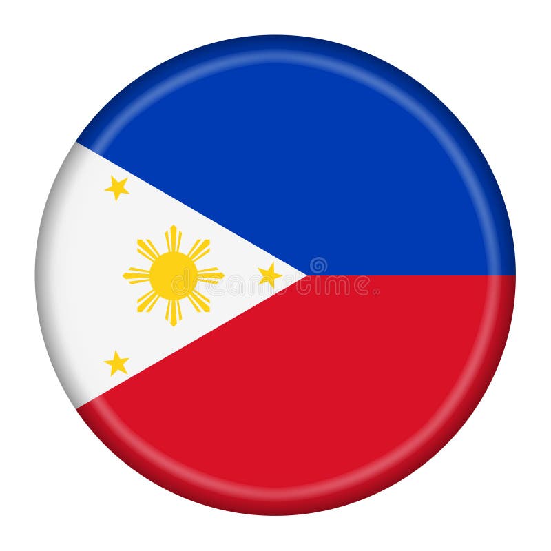 Philippines Flag Button with Clipping Path Stock Illustration ...