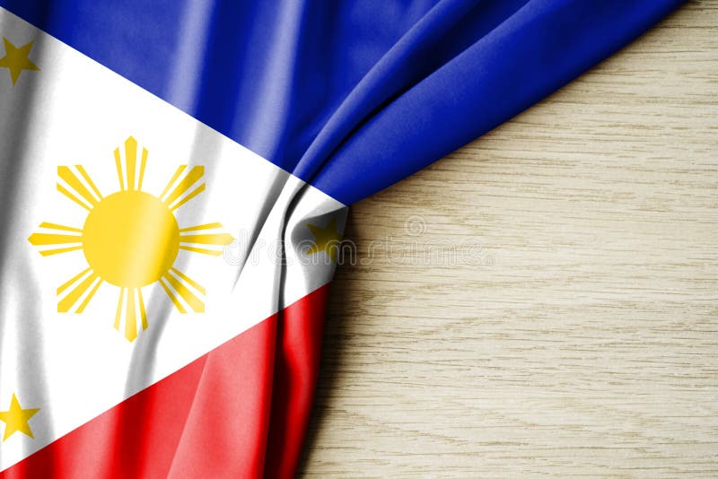 Philippines Flag. Fabric Pattern Flag of Philippines. 3d Illustration ...