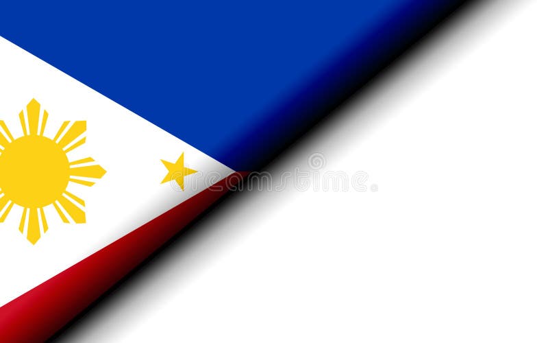Philippines Flag Folded in Half Stock Illustration - Illustration of ...
