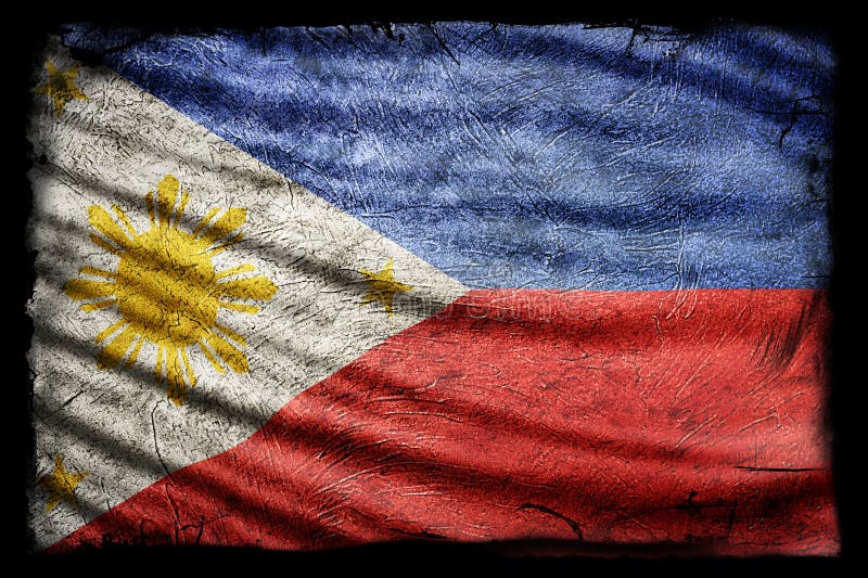 Philippines Flag, Grunge Texture Stock Illustration - Illustration of ...