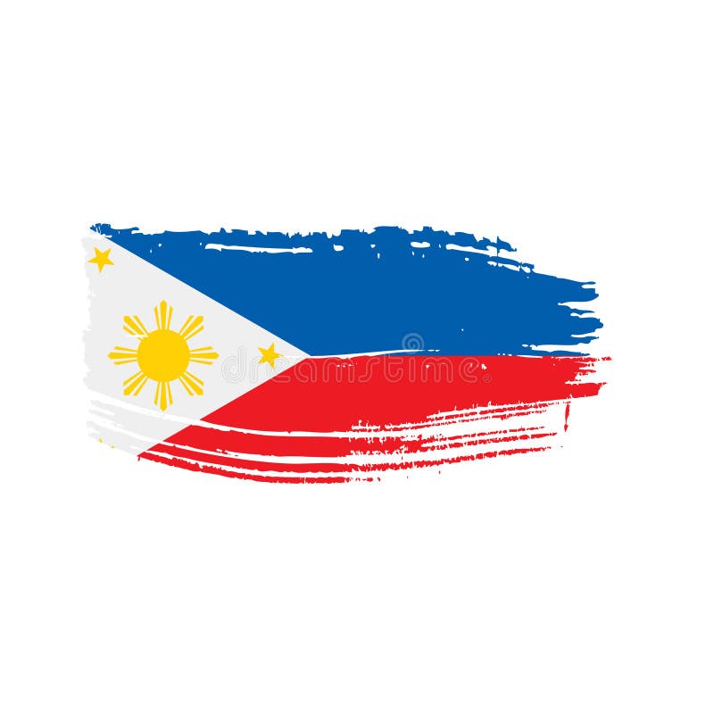 Philippines Flag, Vector Illustration Stock Vector - Illustration of ...
