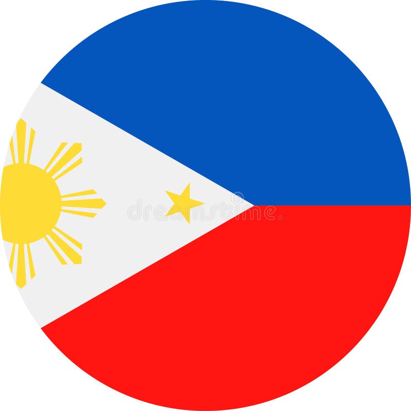 Philippines Flag Vector Round Flat Icon Stock Illustration ...