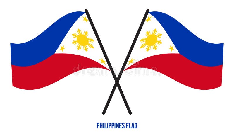 Philippines Flag Waving Vector Illustration on White Background ... Philippines Flag Waving Vector Illustration on White Background ...