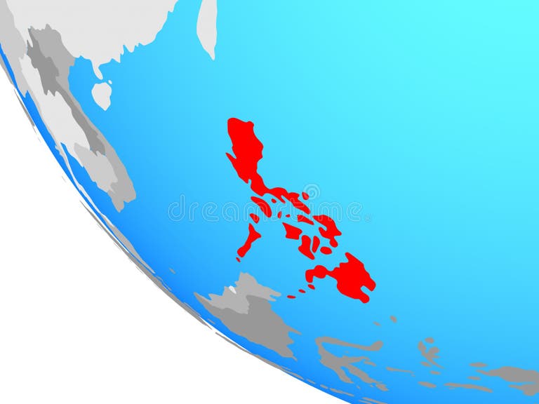 Philippines on globe stock illustration. Illustration of philippines ...