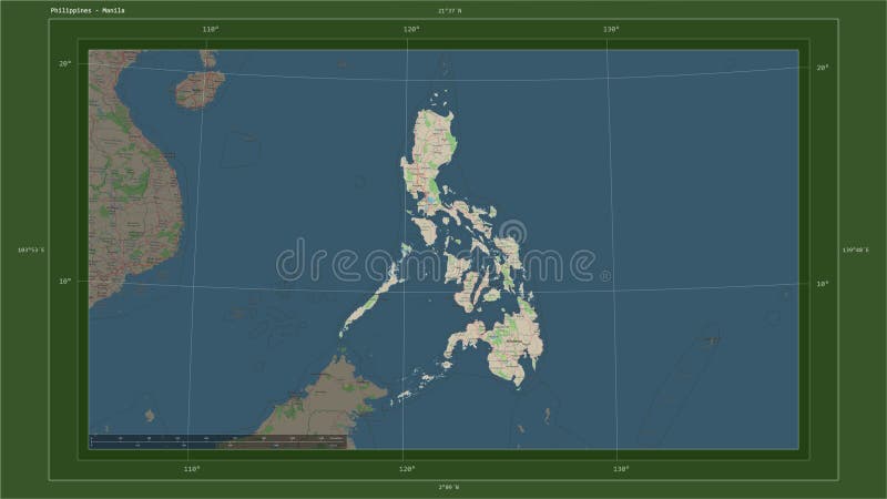 Philippines Highlighted - Composition. Topo German Stock Illustration ... Philippines Highlighted - Composition. Topo German Stock Illustration ...