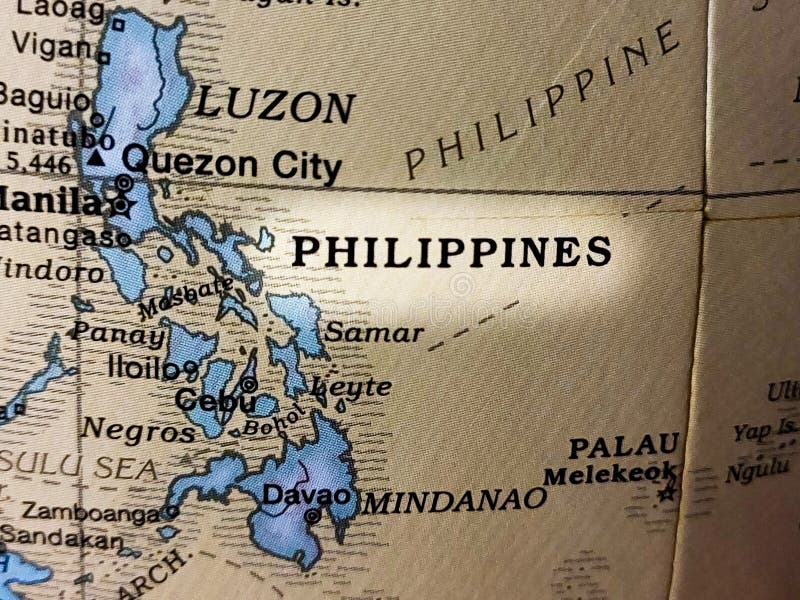 Philippines Highlighted on a Globe Stock Photo - Image of land, globe ...