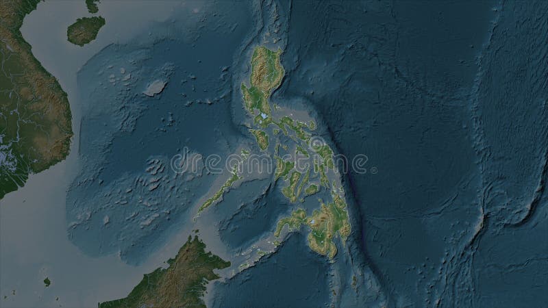 Philippines Highlighted. Pale Stock Illustration - Illustration of ...