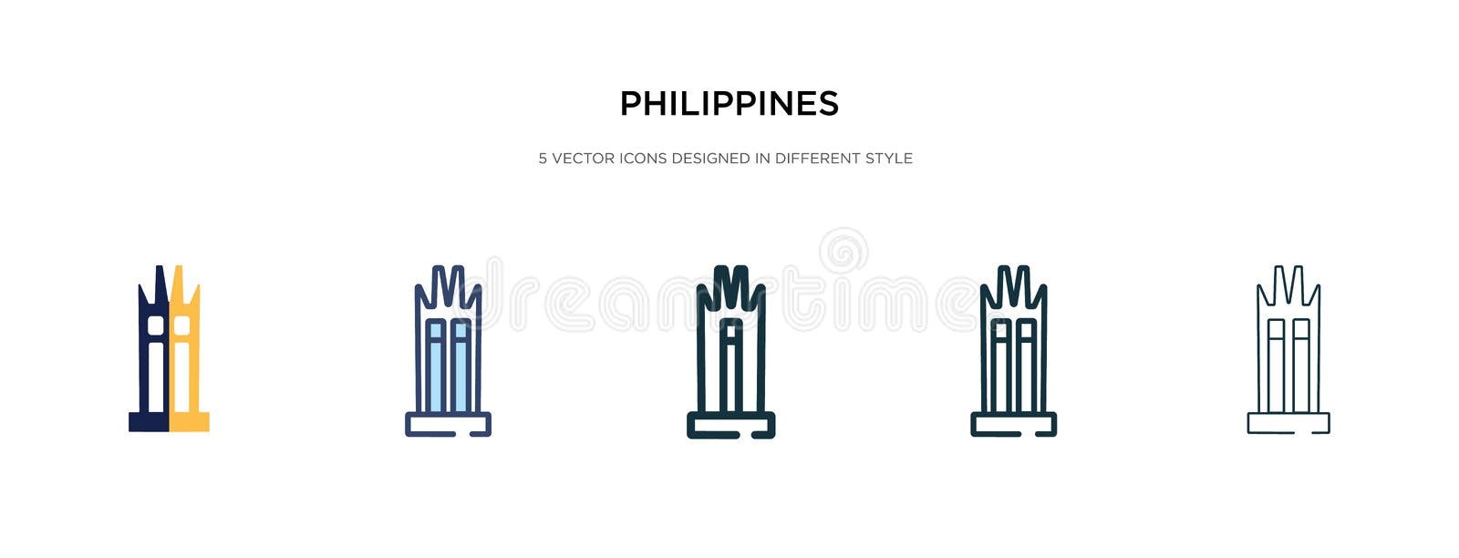 Philippines Icons Set Cartoon Vector. Bohol Tarsier Stock Vector ... Philippines Icons Set Cartoon Vector. Bohol Tarsier Stock Vector ...