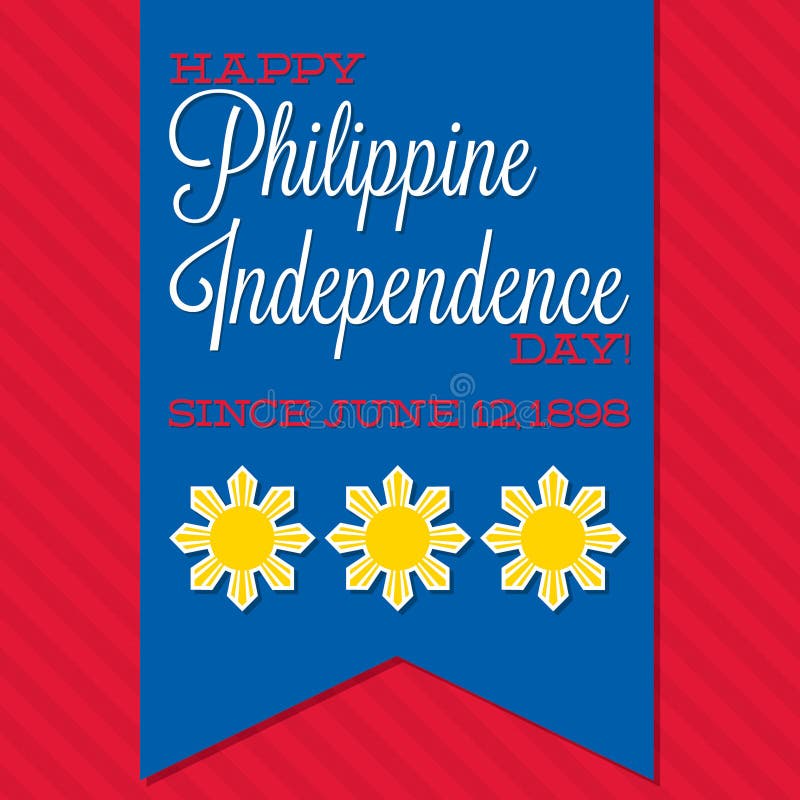 Philippines Independence Day Card Stock Vector - Illustration of phrase ...