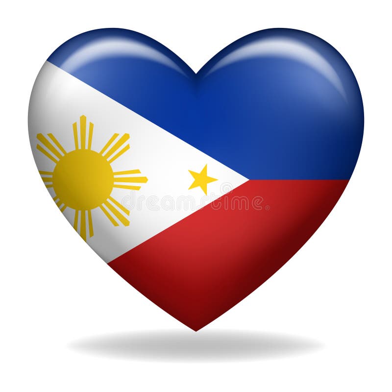 Philippines Insignia in the Shape of a Heart Stock Vector ...