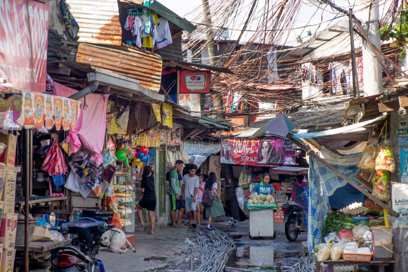 Philippines-28.11.2016:the Local Street in Small Philippine Town ...