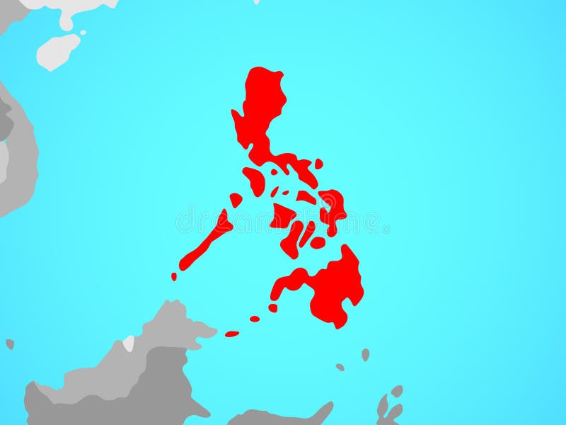Map of the Philippines in Blue Colour Stock Vector - Illustration of ...