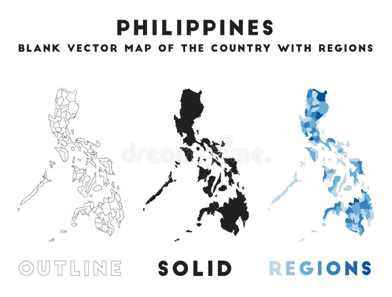 Philippines map. stock vector. Illustration of modern - 263871740