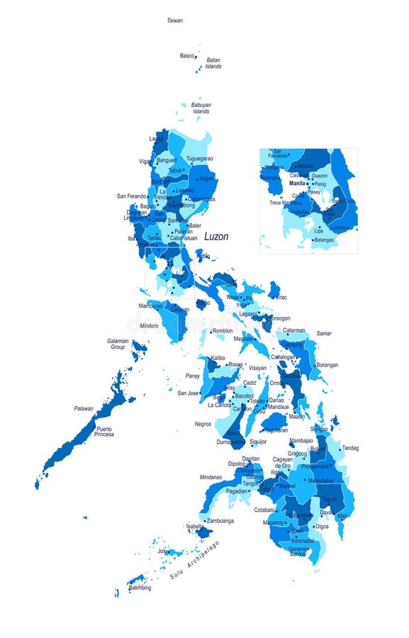 Philippine Map With Provinces And Cities