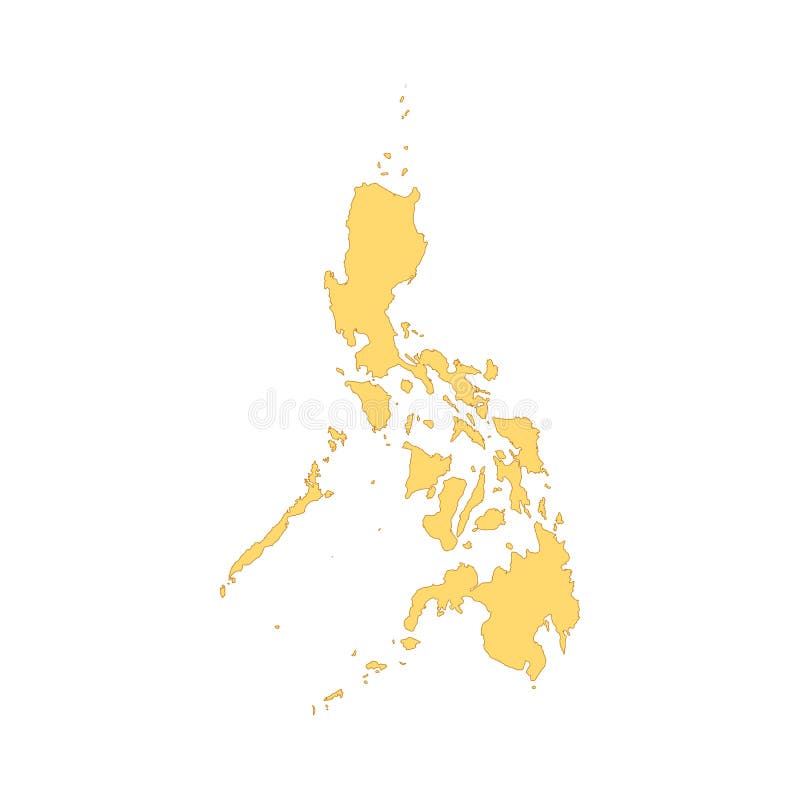 Philippines Map Color Line Element. Border of the Country Stock Vector ...