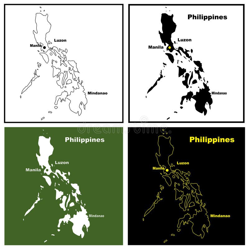 Philippines map design stock vector. Illustration of manila - 358685399