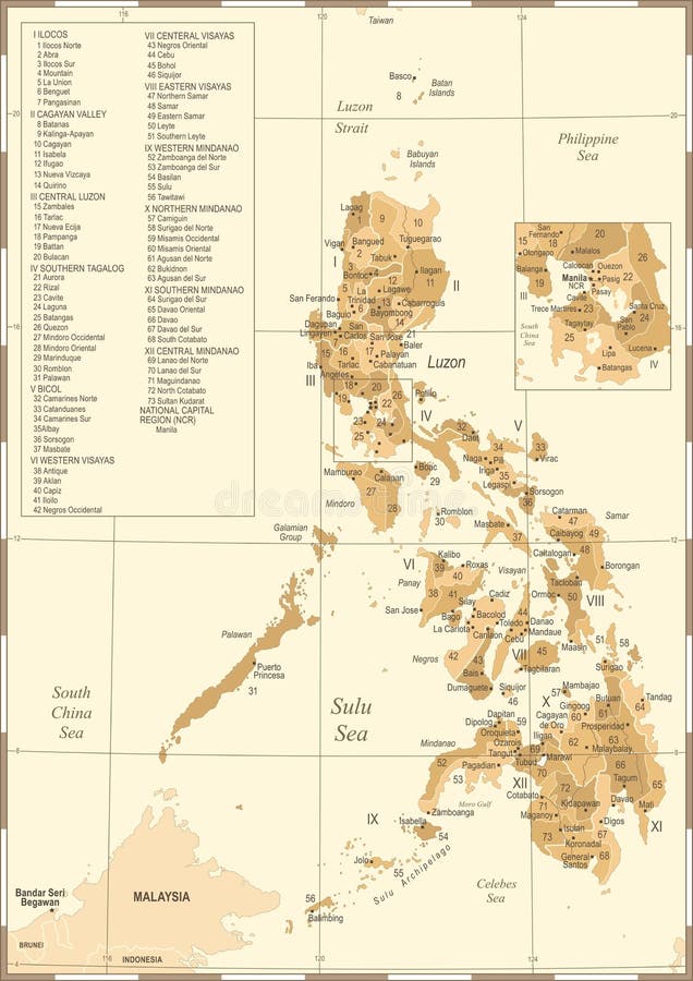 Philippines Map - Detailed Vector Illustration Stock Illustration ...