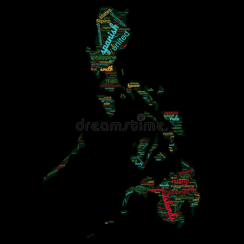 Philippines Map Wallpaper Design Background Country Stock Image ...