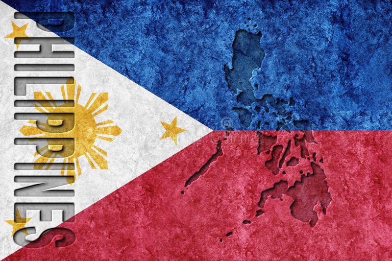 Philippines Metallic Flag, Textured Flag Stock Illustration ...