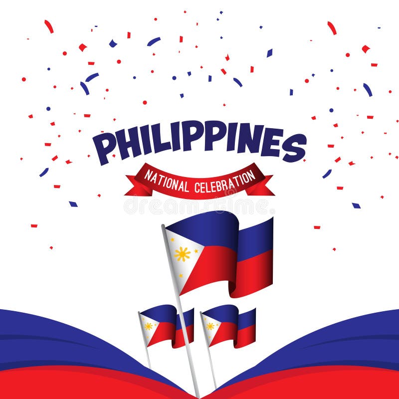 Philippines National Celebration Poster Vector Template Design ...