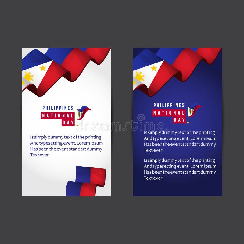 Philippines National Day Vector Template Design Illustration Stock ...